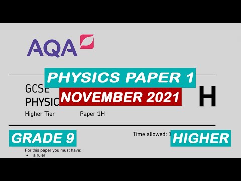 Physics Paper 1 (WALKTHROUGH) - November 2021 (GCSE)