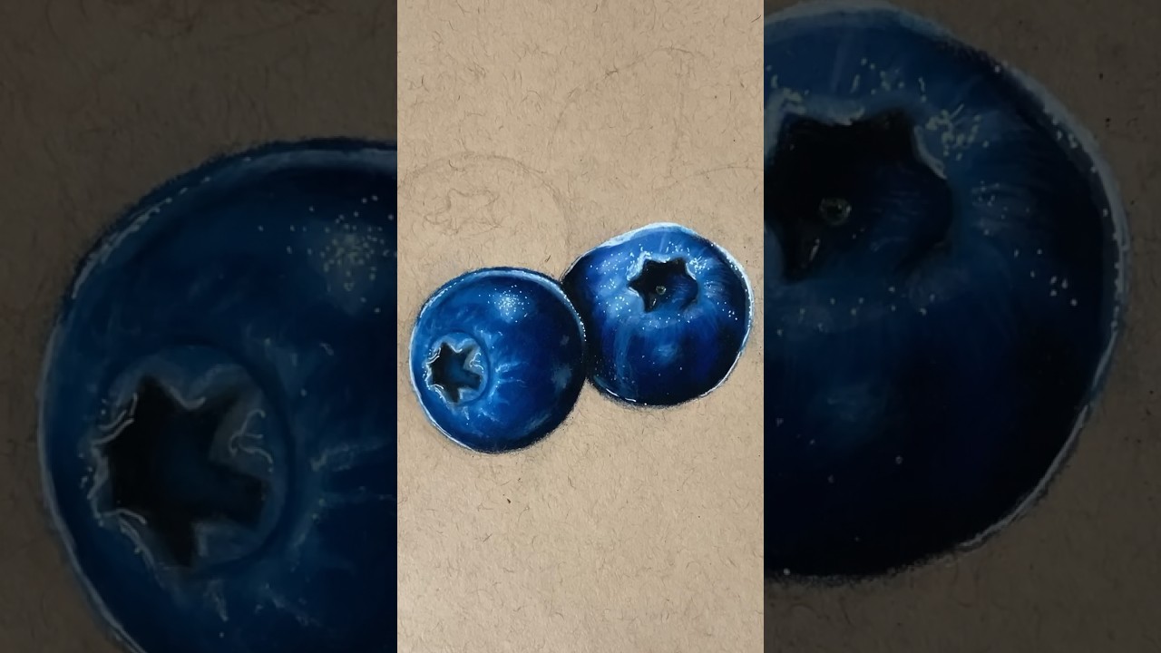 Draw Blueberries with Me 🫐 Part 1 | #art #drawing #prismacolor #traditionalart