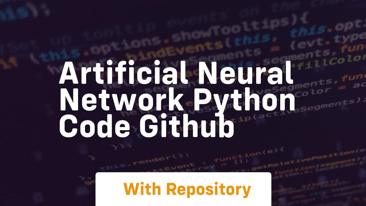 artificial neural network python code github