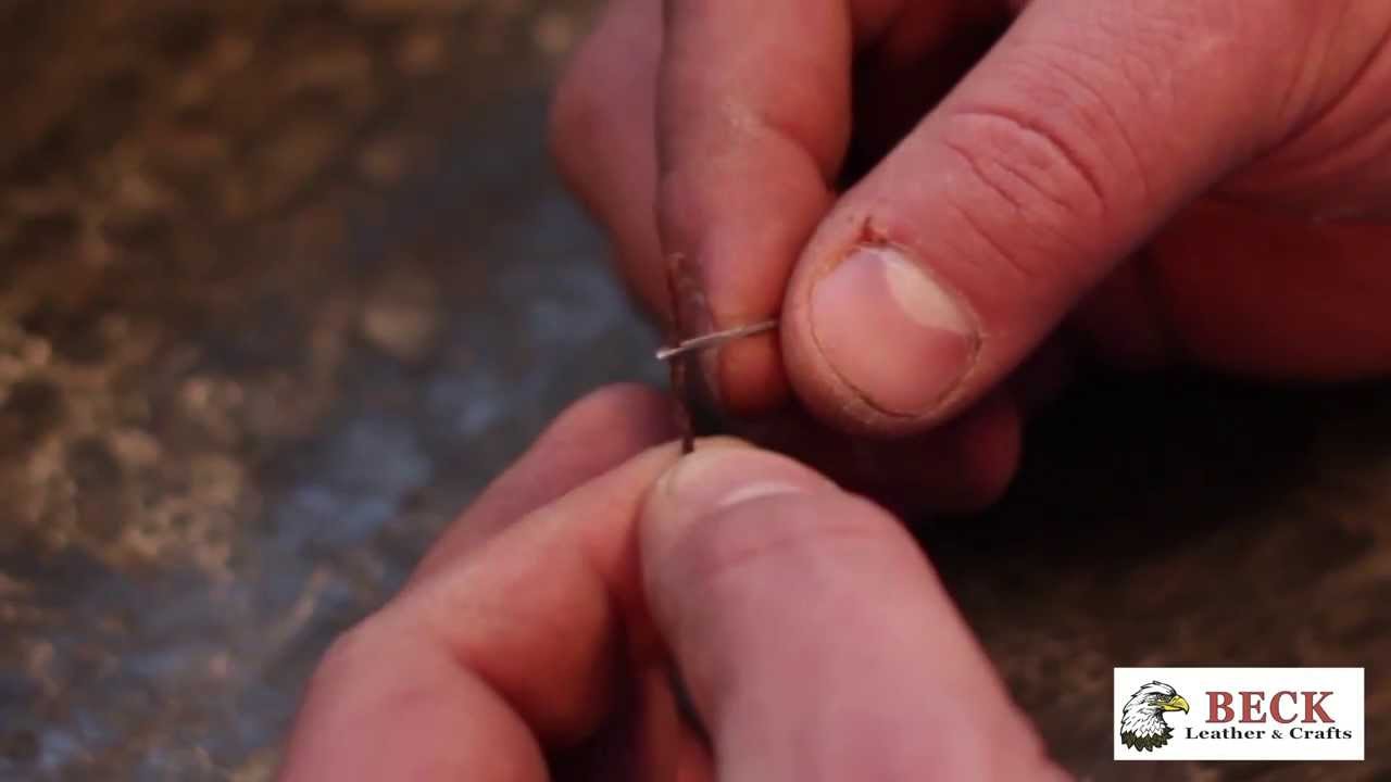 Leather Craft Training #8 - Locking a Needle (for Saddle Stitching) - Basic Skills HD