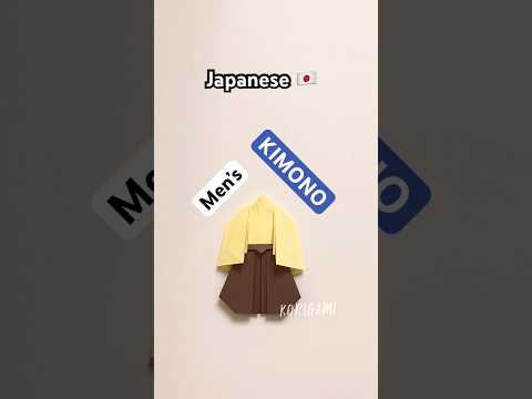 👘 ORIGAMI JAPANESE MEN’s KIMONO | How to make Paper Men’s Kimono Step By Step Tutorial #shorts