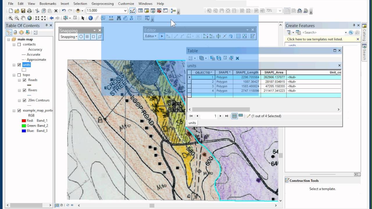 Digitising a Geological map in ArcGIS Desktop 10.3 (Part 3 of 4)