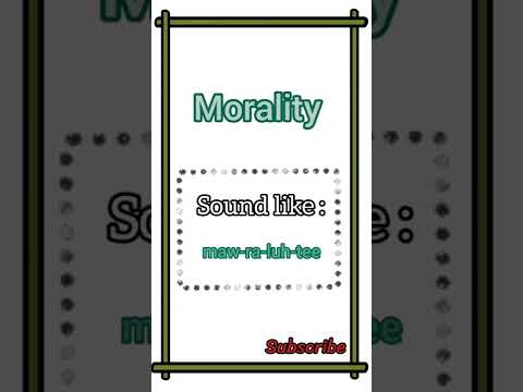 How To Pronounce Morality || Learn English Pronunciation