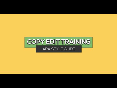 APA Style Guide Part 1