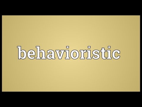 Behavioristic Meaning