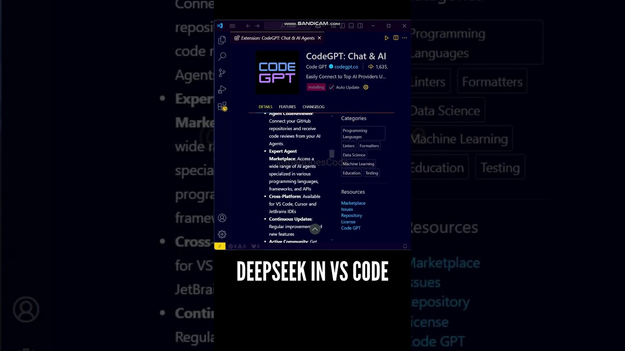🥰🥰 Use DeepSeek R1 in Visual Studio Code without Ollama #vscode #coding #ollama #deepseek #js