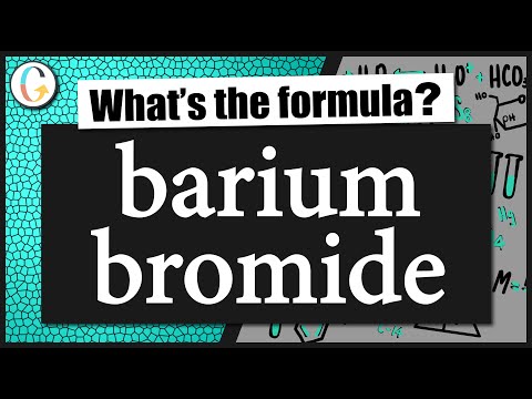 How to write the formula for barium bromide