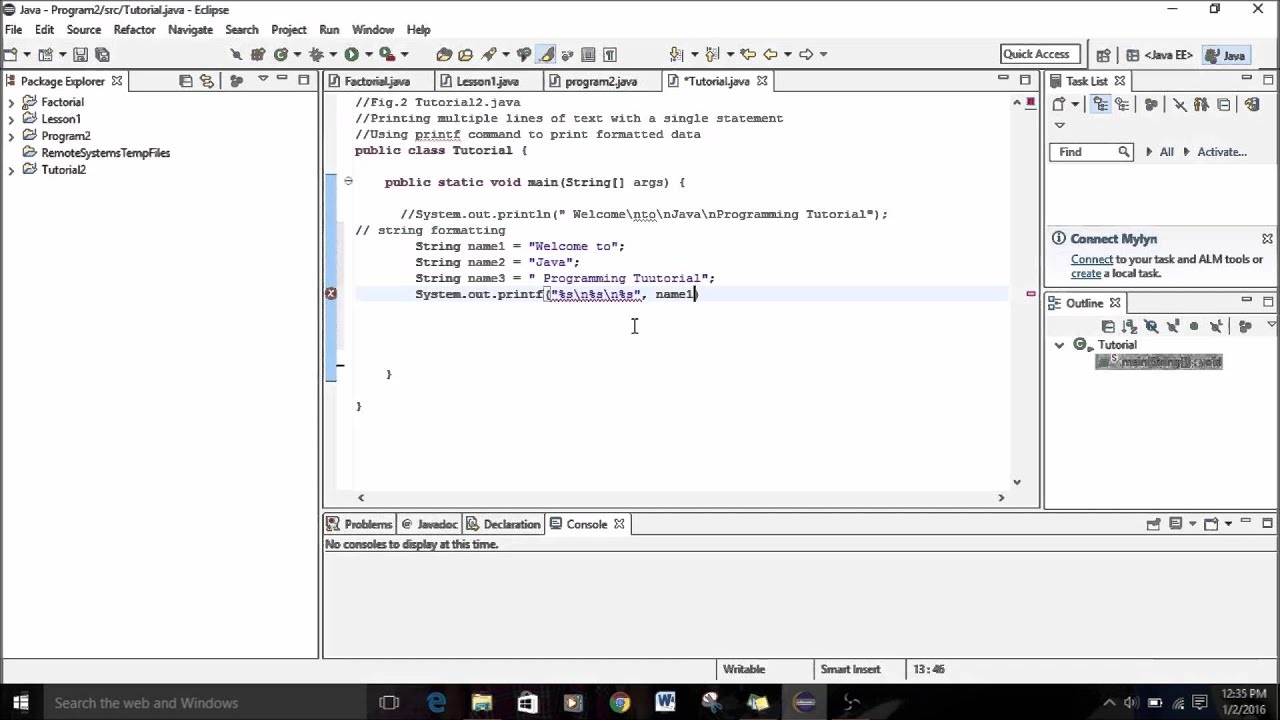 Java Programming Tutorial 2; Formatted Output with Printf