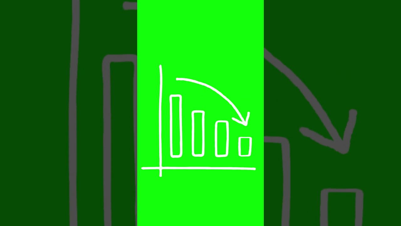 FREE Downward Stock Trend Graph [4K Green Screen] - No Copyright Finance VFX for Stock Market