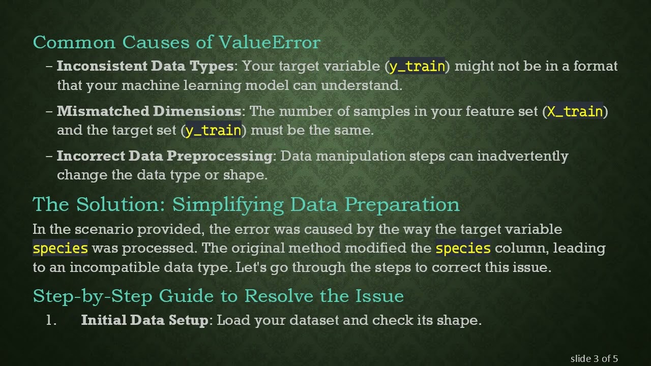 How to Fix the ValueError with y_train in Machine Learning Models