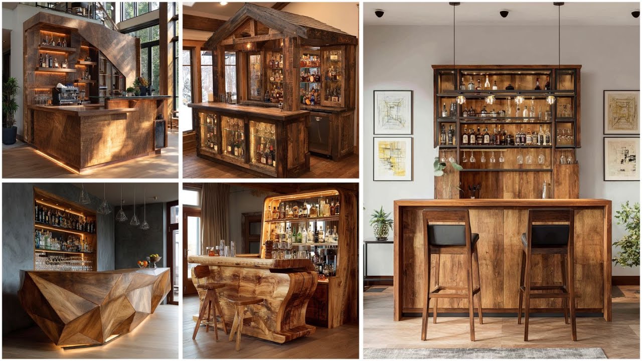 100 Wooden Home Bar Ideas for Stylish DIY Spaces | Modern & Rustic Bar Designs