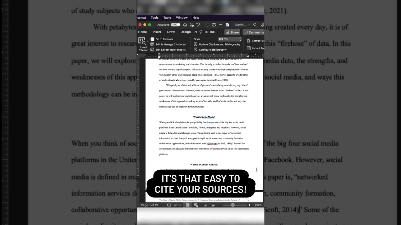 Cite your references in Ms word using Endnote...