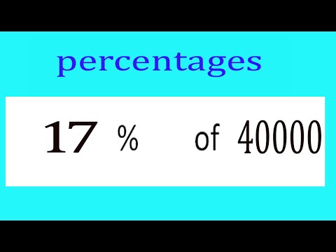 Percentages 17 Percentage(%) of 40000