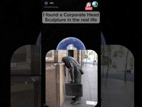 I found a Corporate Head Sculpture in the real life on Google maps #shorts #findthemap