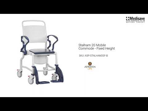 Stalham 20 Mobile Commode Fixed Height ASP STALHAM20F B