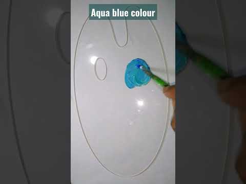 How to make aqua blue color | colour mixing #aquablue #colour #colourmixing #colourmaking #easy