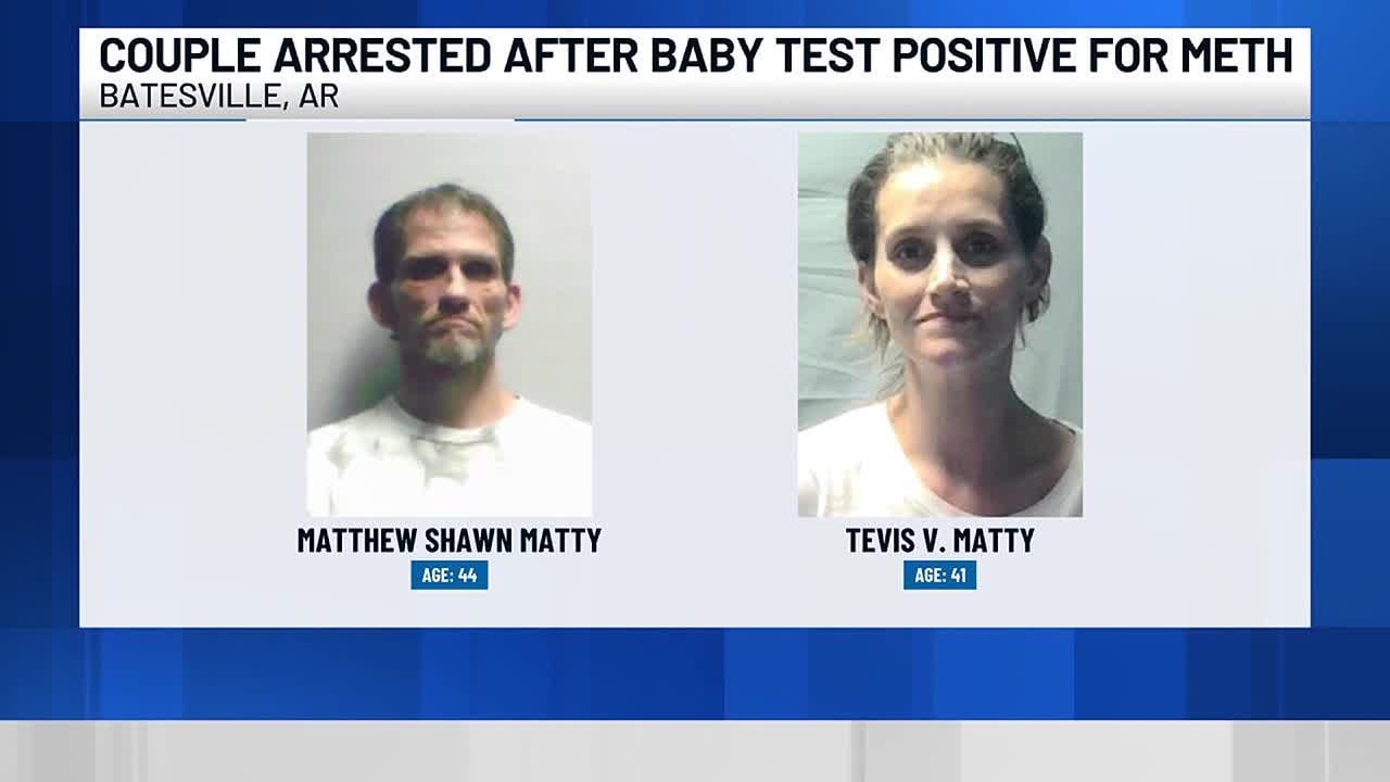 Couple arrested after baby tests positive for meth
