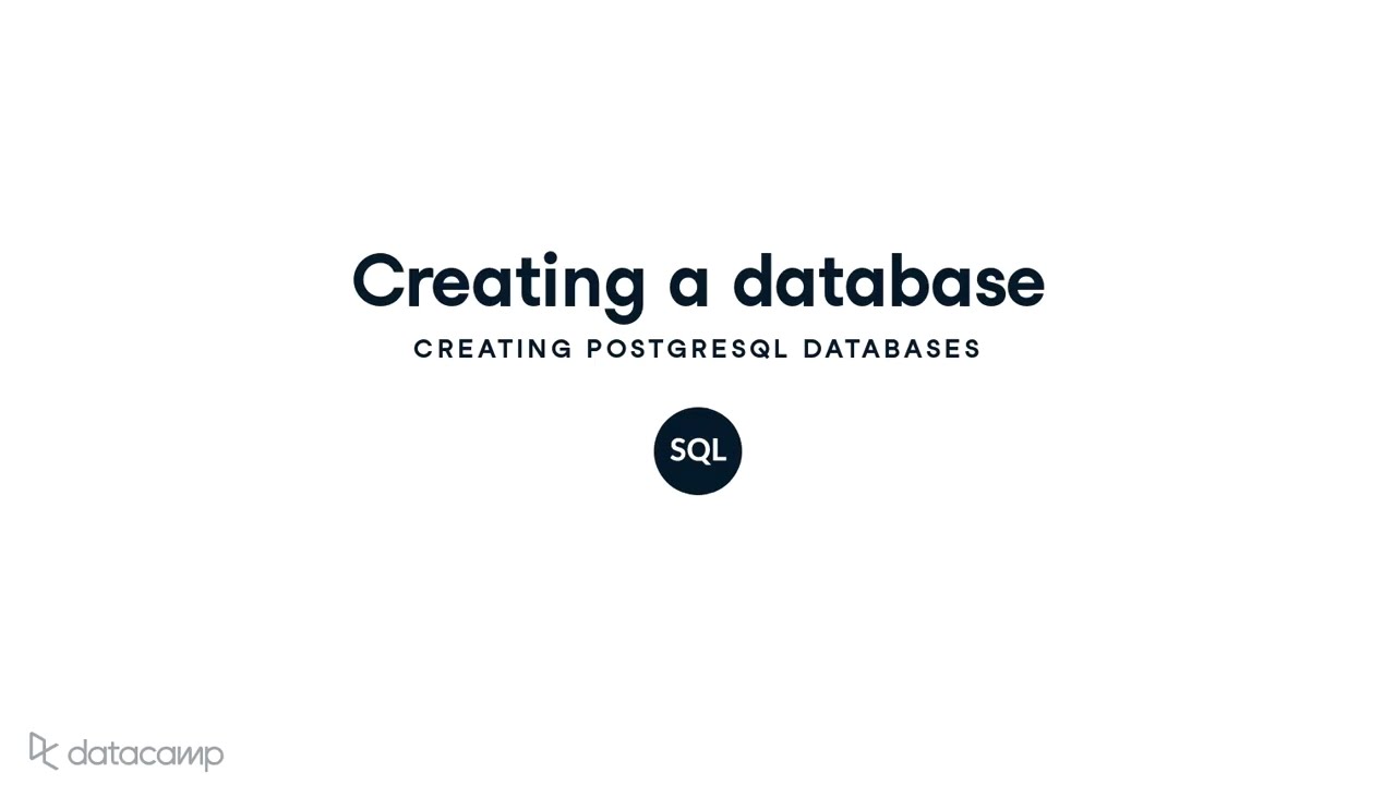 Creating a Database | PostgreSQL