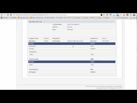 PaySlip Format of supertec