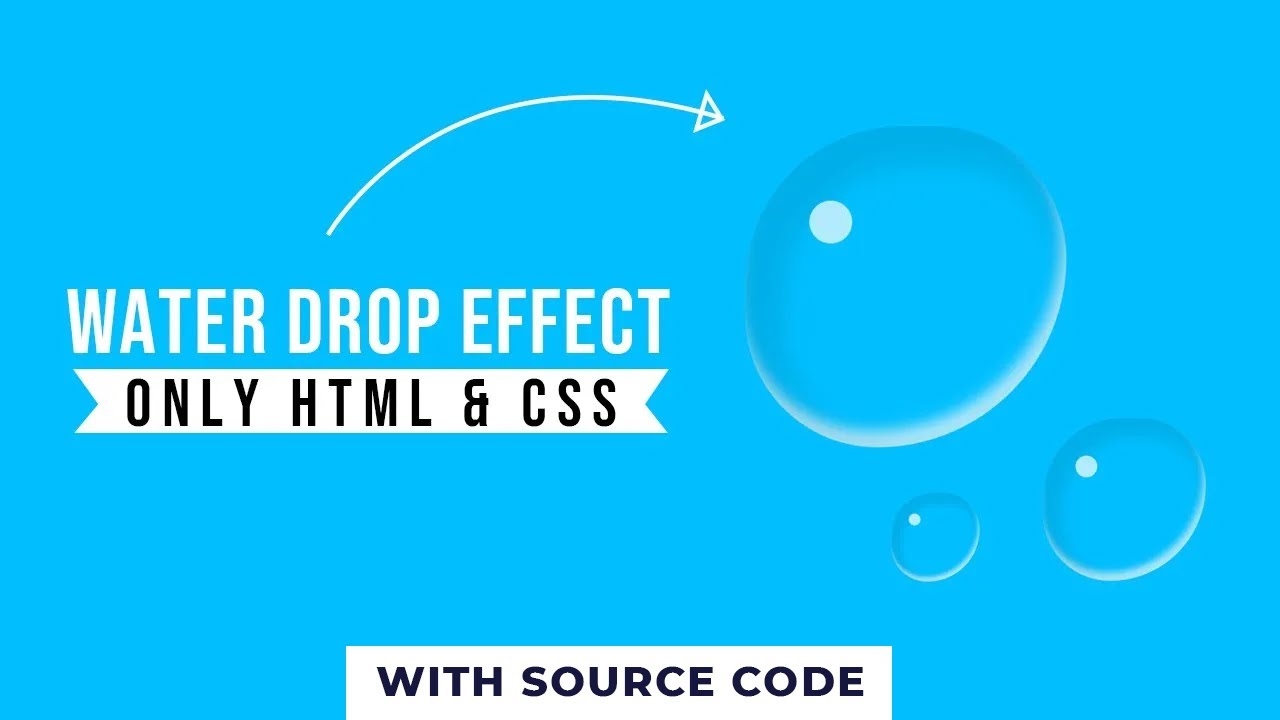 Pure CSS Water Drop Effect | Pure CSS Tutorial