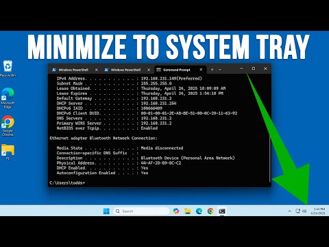 How to Hide the Windows Terminal App in the System Tray when its Minimized