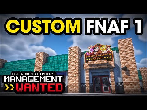 FNAF 1 CUSTOM Pizzeria TOUR | Minecraft MANAGEMENT WANTED Mod [DOWNLOAD IN DESC}