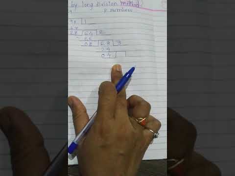 HCF by long division method