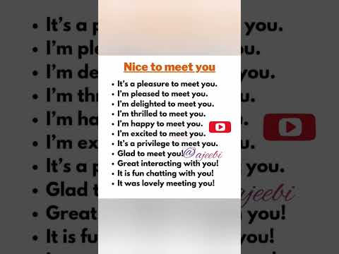 Ways to say Nice to meet you #nicetomeetyou #learnenglish #ielts #vocabulary #synonyms #viralvideo