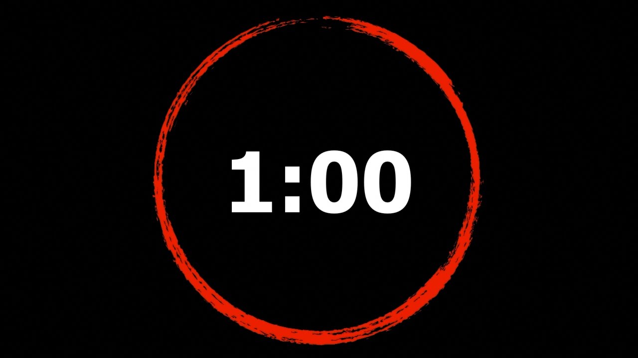 1 Minute Countdown Timer (High Quality)