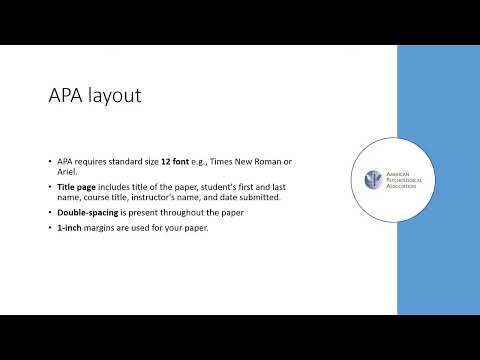 APA Format: A quick overview
