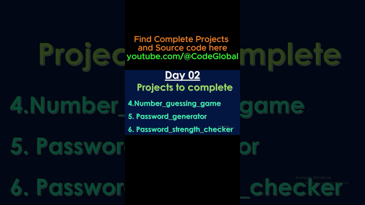 Python Projects for Beginners to Advanced with source code 2025   #pythonprogramming @CodeGlobal