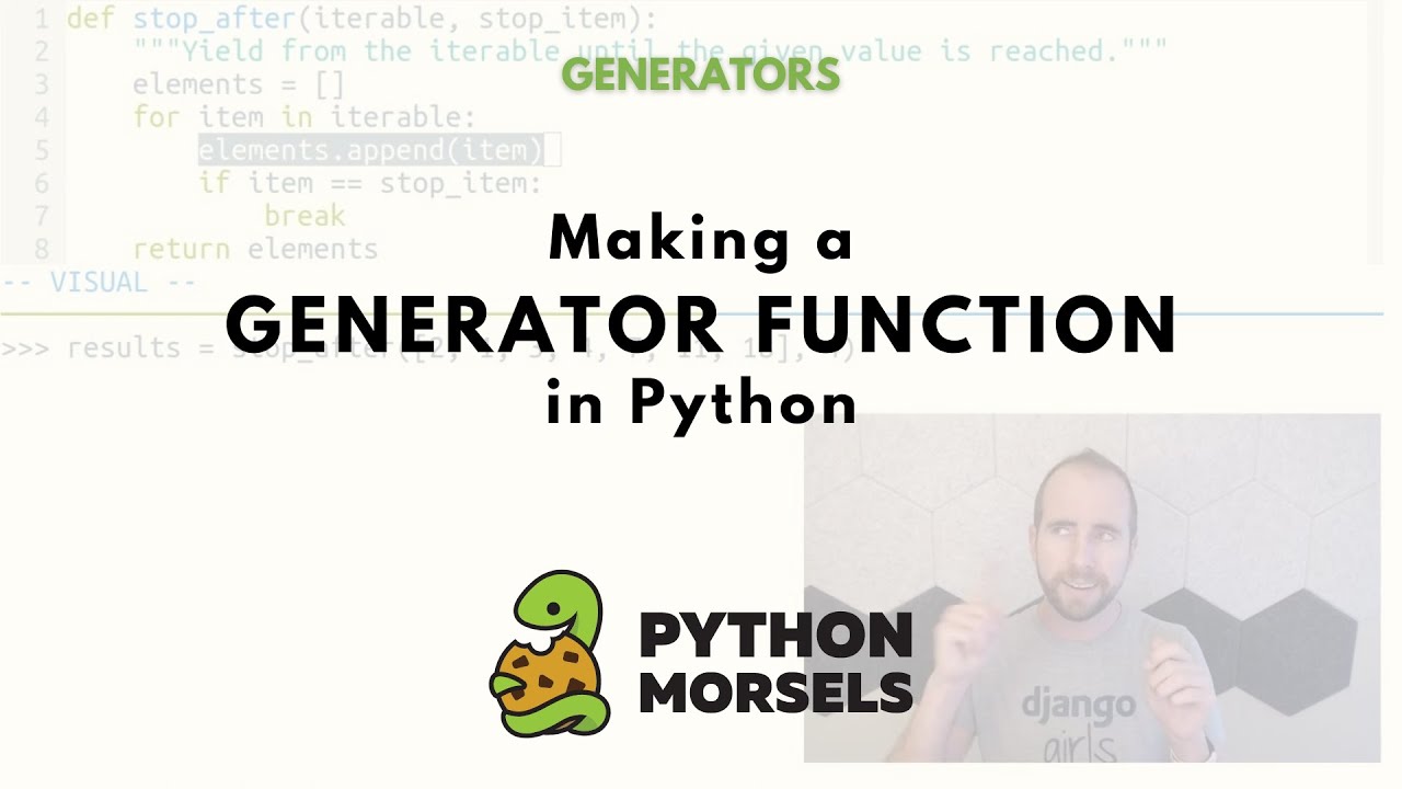 How to create a generator function in Python
