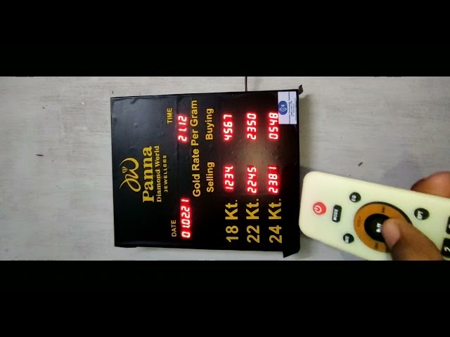 Gold Silver Rate Display - Jewellery Rate Display Board Manufacturer ...