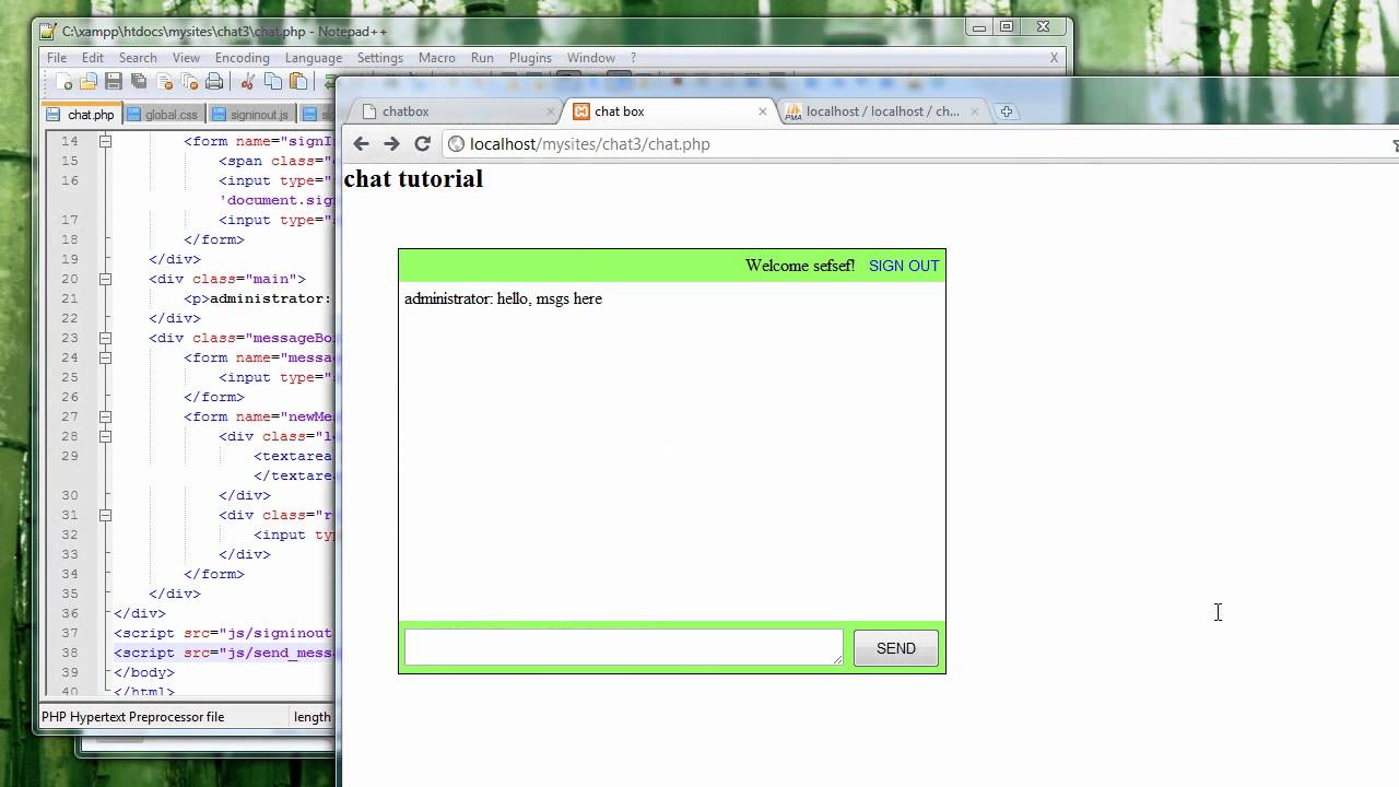 chat/shoutbox tutorial using php, jQuery, and AJAX - part 2