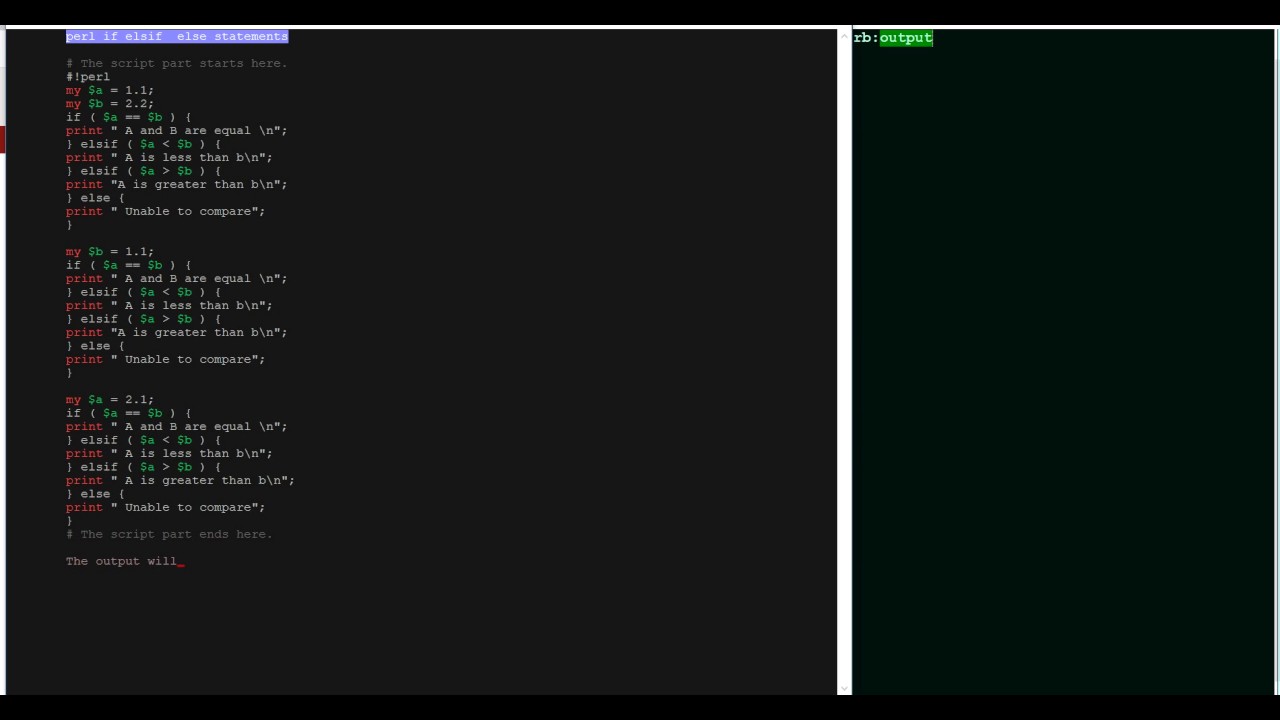sail on perl primer part 1 for ~ 5 mins
