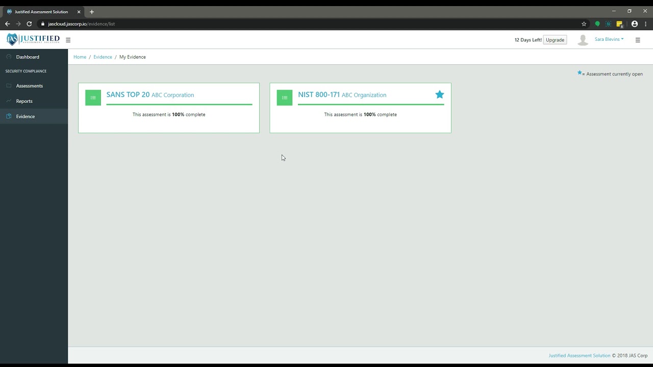 Viewing and Downloading Evidence in JAS