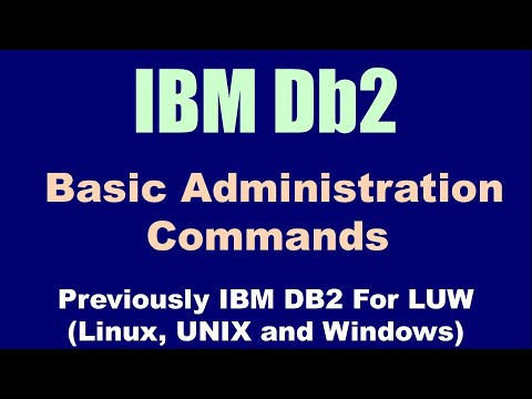 Db2 LUW Administration Basic Commands