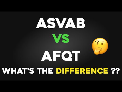 ASVAB VS AFQT: What's the DIFFERENCE??