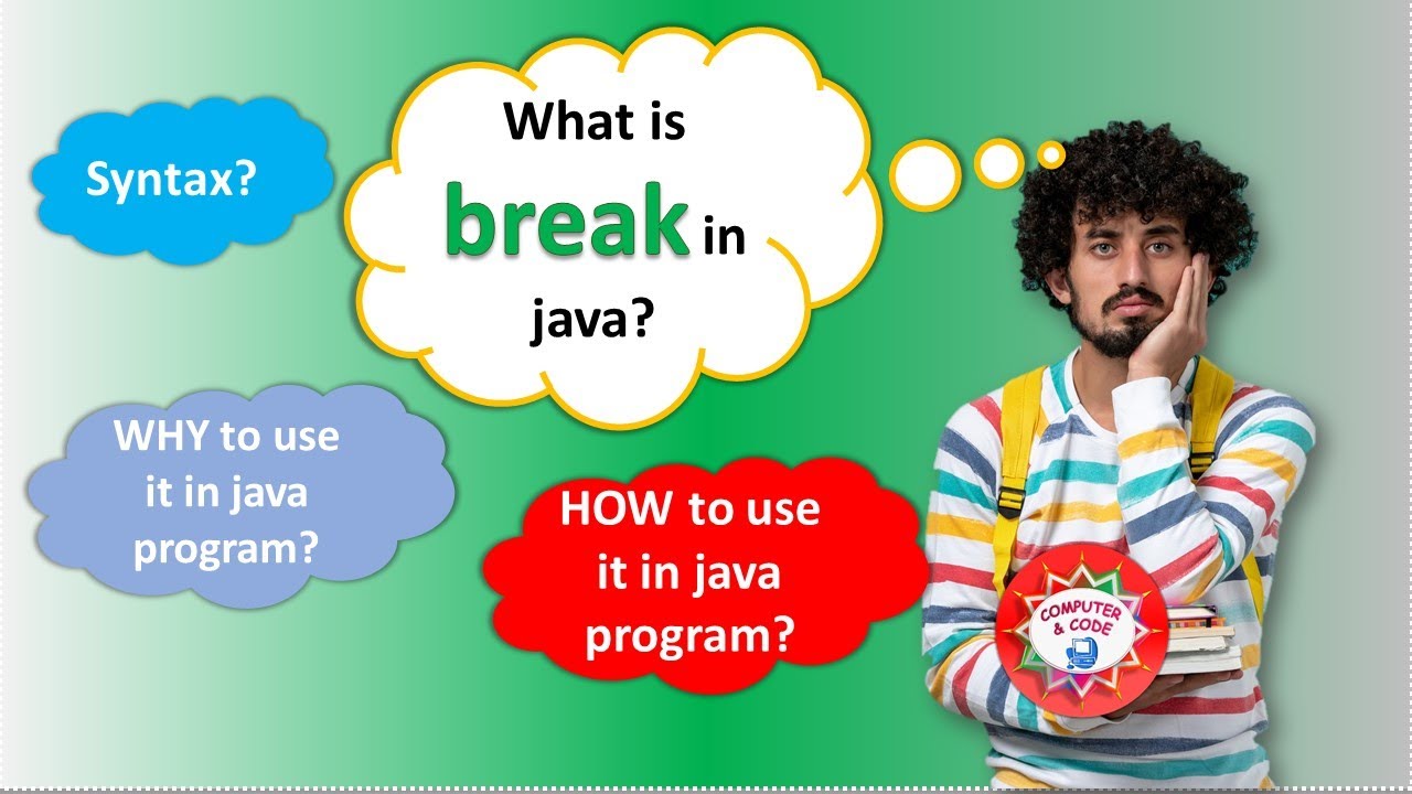 What is break in java? Syntax? WHY to use it in java program? HOW to use it in java program?