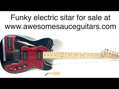 Awesomesauceguitars electric tele sitar guitar with | Reverb