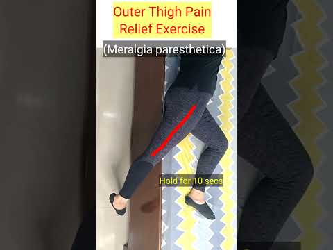 Outer thigh pain relief exercise | meralgia paresthetica  #shorts #youtubeviralshorts