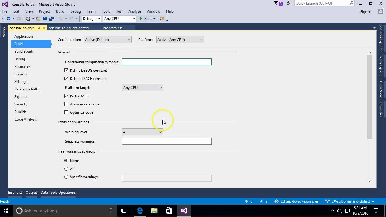 Using App.Config ConnectionString