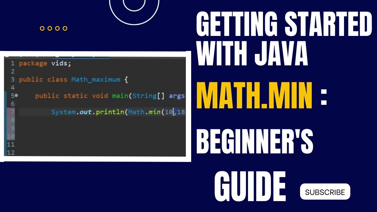 Math.min() method in JAVA | Programming