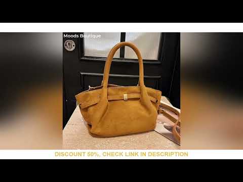 MOODS Burgundy Round Top-handle Bags For Women Soft Suede Shoulder Cross Body Cloud Bag 2024 Luxury