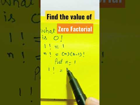 Value of zero factorial