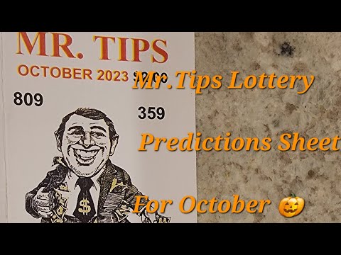 Mr. Tips Pick 3 Lottery Predictions Sheet For October. #lottery #pick3 #pick4 #lotteryusa