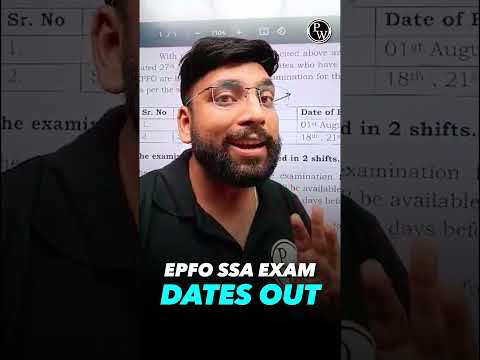 EPFO SSA & STENO Exam Dates Out I #shorts #epfossa #sarkarinaukri