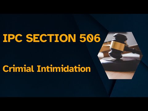 IPC Section 506, Criminal Intimidation #law #india