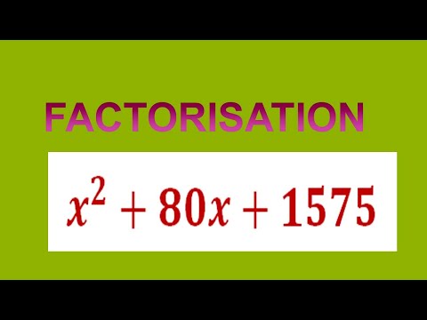Factorize x^2+80x+1575