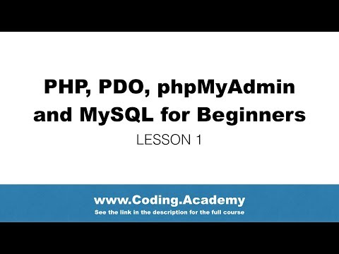 Learn PHP for Beginners PDO MySQL phpMyAdmin Lesson 1 - Mind Luster
